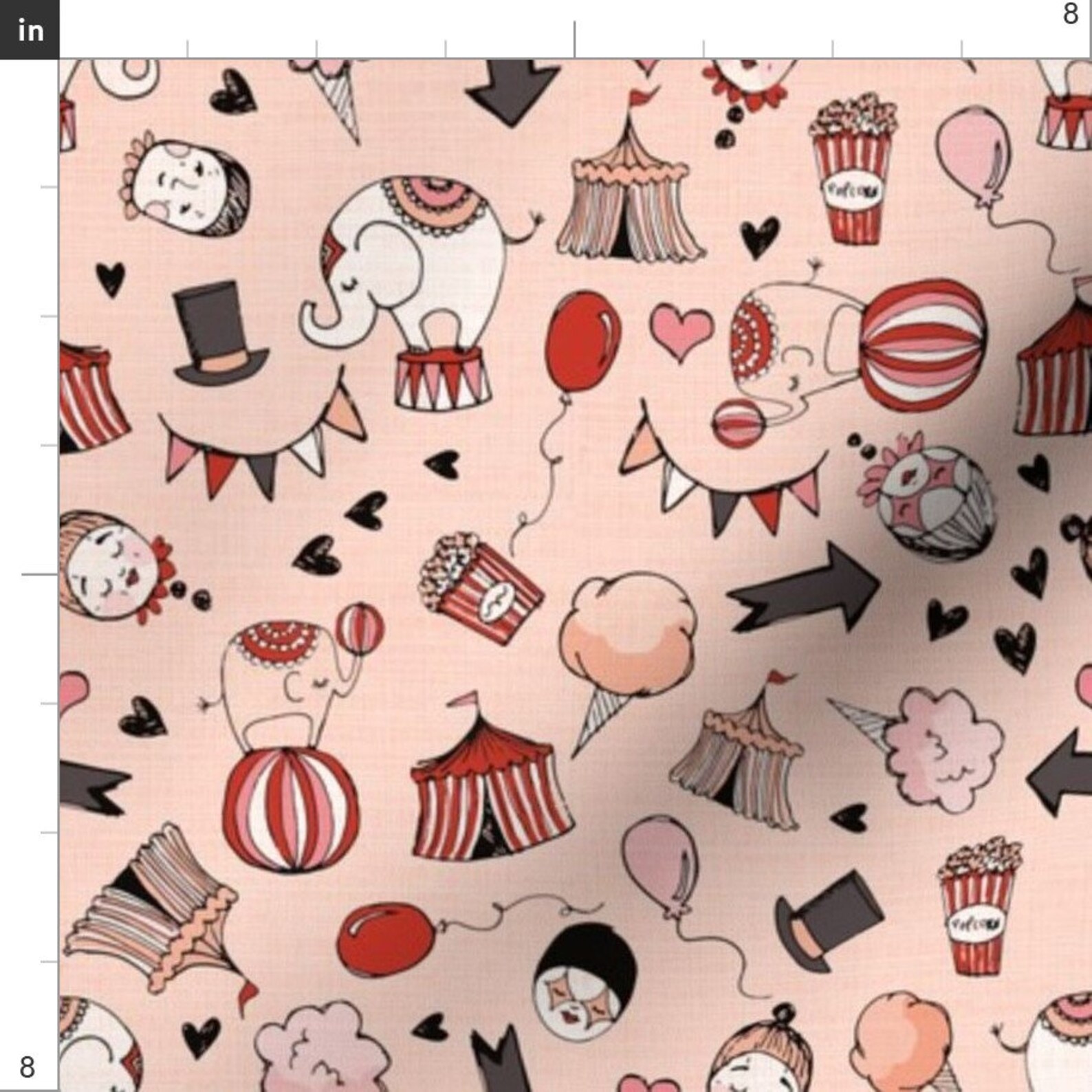 Vintage Big Top Fabric Vintage Circus by Laurawrightstudio | Etsy