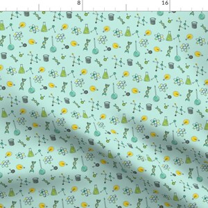 Baby Blue Science Fabric Science is Cool Aqua by - Etsy