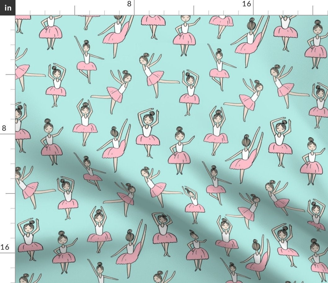 Ballet Fabric Ballet // Dancing Dancer Ballet Girls Medium | Etsy