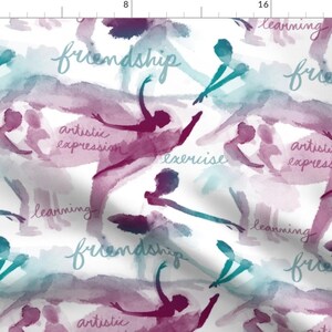 Watercolor Ballet Fabric Ballet Class by Atlanticmoira Ballet Dance ...