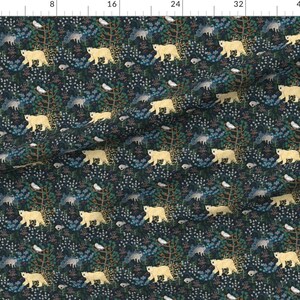 Woodland Fabric Snowday by Susan Polston Woodland Winter Snow Forest ...