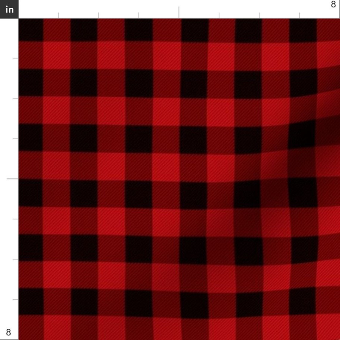 Buffalo Plaid Fabric Red Buffalo Plaid by Angiehiller | Etsy