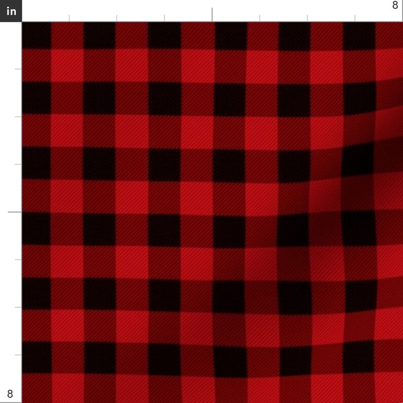 Buffalo Plaid Fabric Red Buffalo Plaid by Angiehiller - Etsy