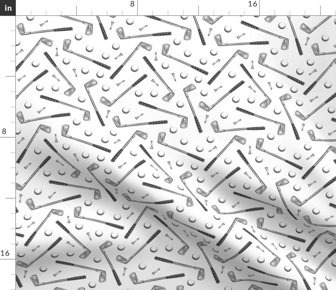 Golf Fabric Golf Clubs by Littlearrowdesign Golf Ball Country Club ...