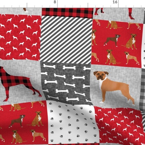 Boxer Dog Fabric Boxer Pet Quilt A Dog Breed Nursery - Etsy