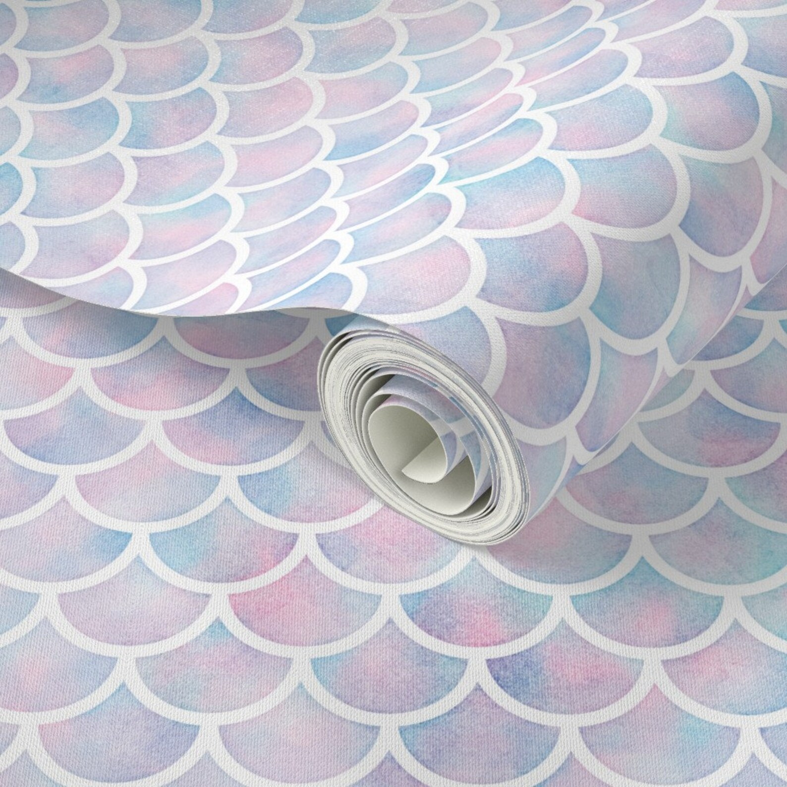 Watercolor Scales Wallpaper Watercolor Scale Pattern by - Etsy