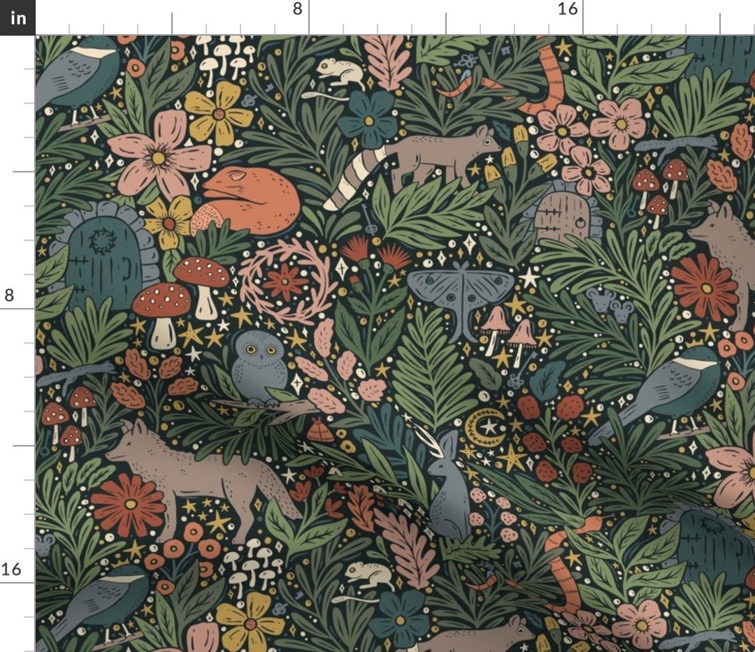 Whimsical Fabric Enchanted Forest by Writtenbykristen - Etsy