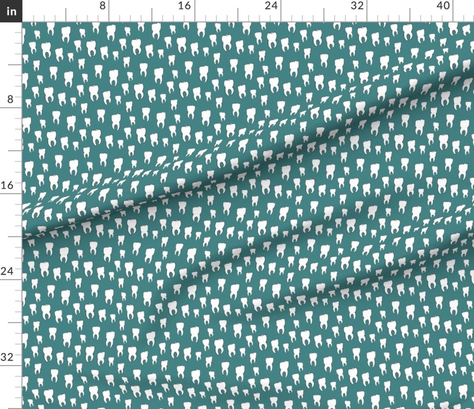 Teeth Fabric Teeth Teal by Sufficiency Dental Teeth - Etsy