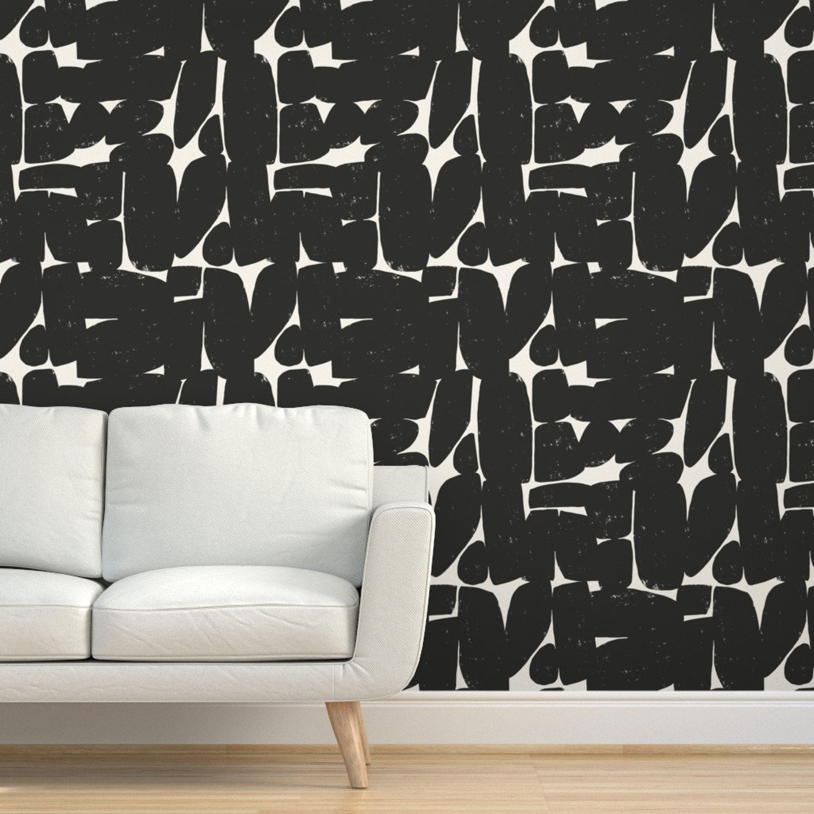Modern Monochrome Peel-and-stick Wallpaper Sampler - Bold Graphic ...