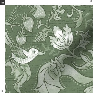 Sage Woodland Fabric - Rabbits in the Hedgerow by Vinpauld - Damask ...
