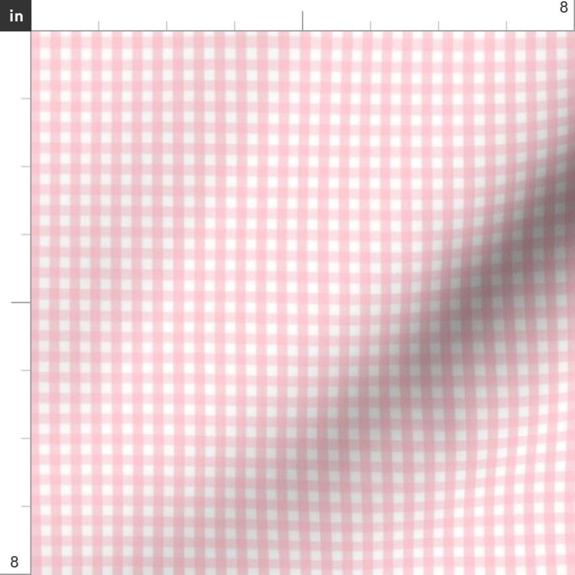 Pink Gingham Fabric - Gingham Light Pink by Misstiina - Gingham Pink ...