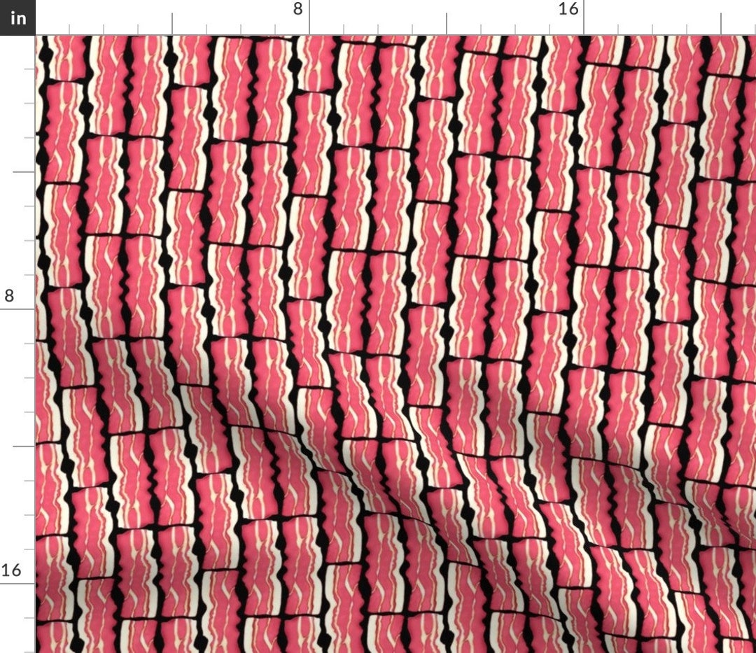 Bacon Strips Fabric Bacon by Jadegordon Breakfast Pork Bacon Meat Food ...