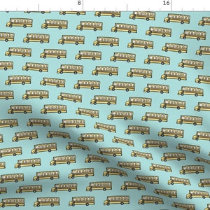 School Bus Fabric School Bus Fabric by Littlearrowdesign | Etsy