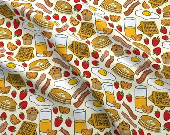 Breakfast Fabric Egg Bacon Pattern By Kostolom3000 Egg