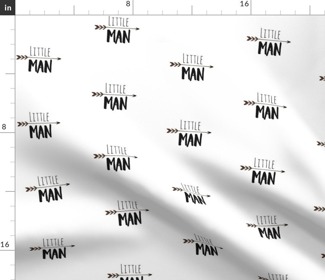 Black and White Little Man Fabric Little Man Grunge With - Etsy