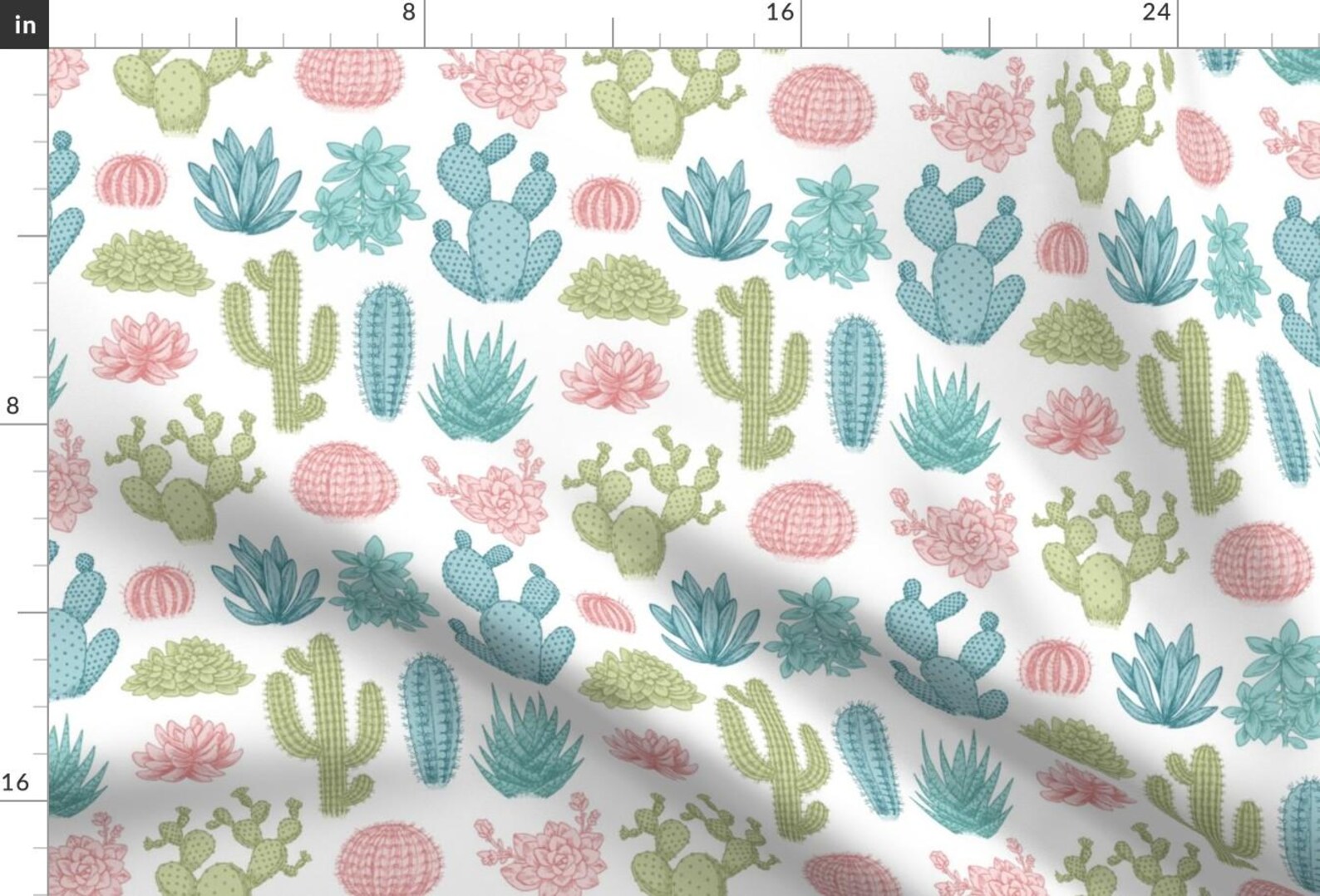 Colorful Desert Cactus Fabric - Cactus by Adehoidar - Summer Boho Cacti ...