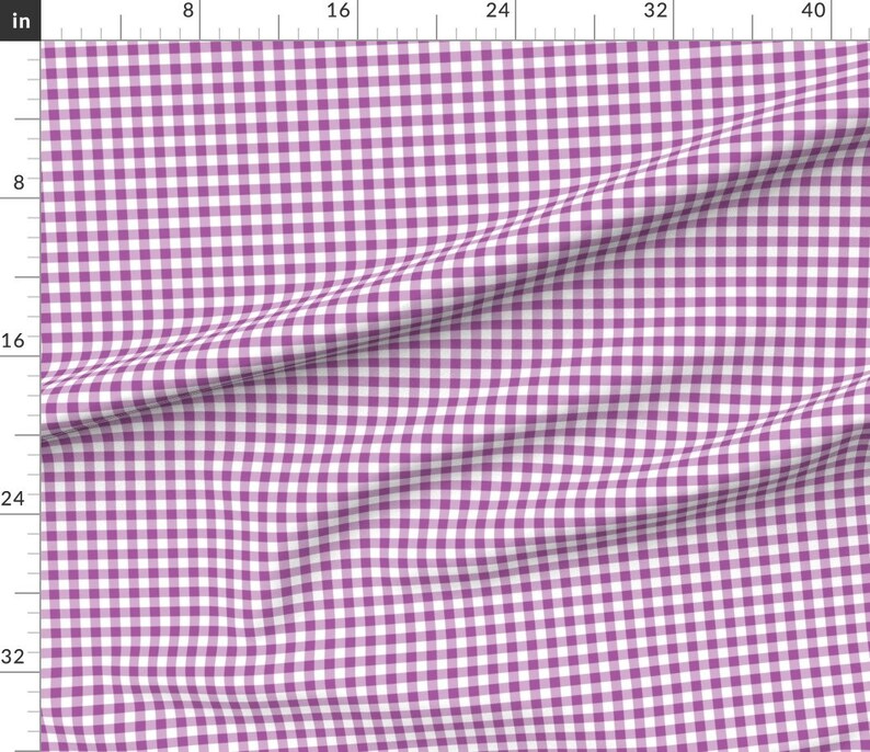 Purple Gingham Fabric Mini Gingham Grape by - Etsy