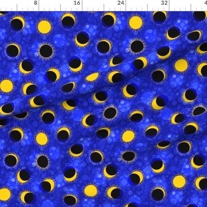 Solar Eclipse Fabric Solar Eclipse Polka Dots by Elramsay Solar Eclipse ...