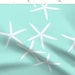 Starfish Fabric White Starfish on Sea by Honoluludesign light Blue ...
