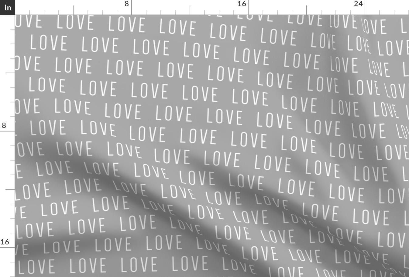Love Fabric - Love // Grey by Littlearrowdesign - Love Valentine's Day ...