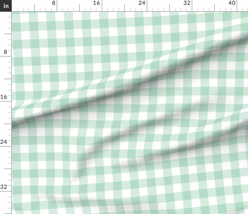Green Buffalo Check Plaid Fabric Small Mint Buffalo Check - Etsy