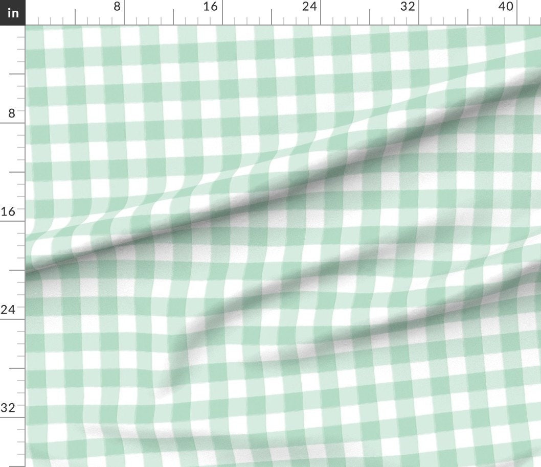 Green Buffalo Check Plaid Fabric Small Mint Buffalo Check | Etsy