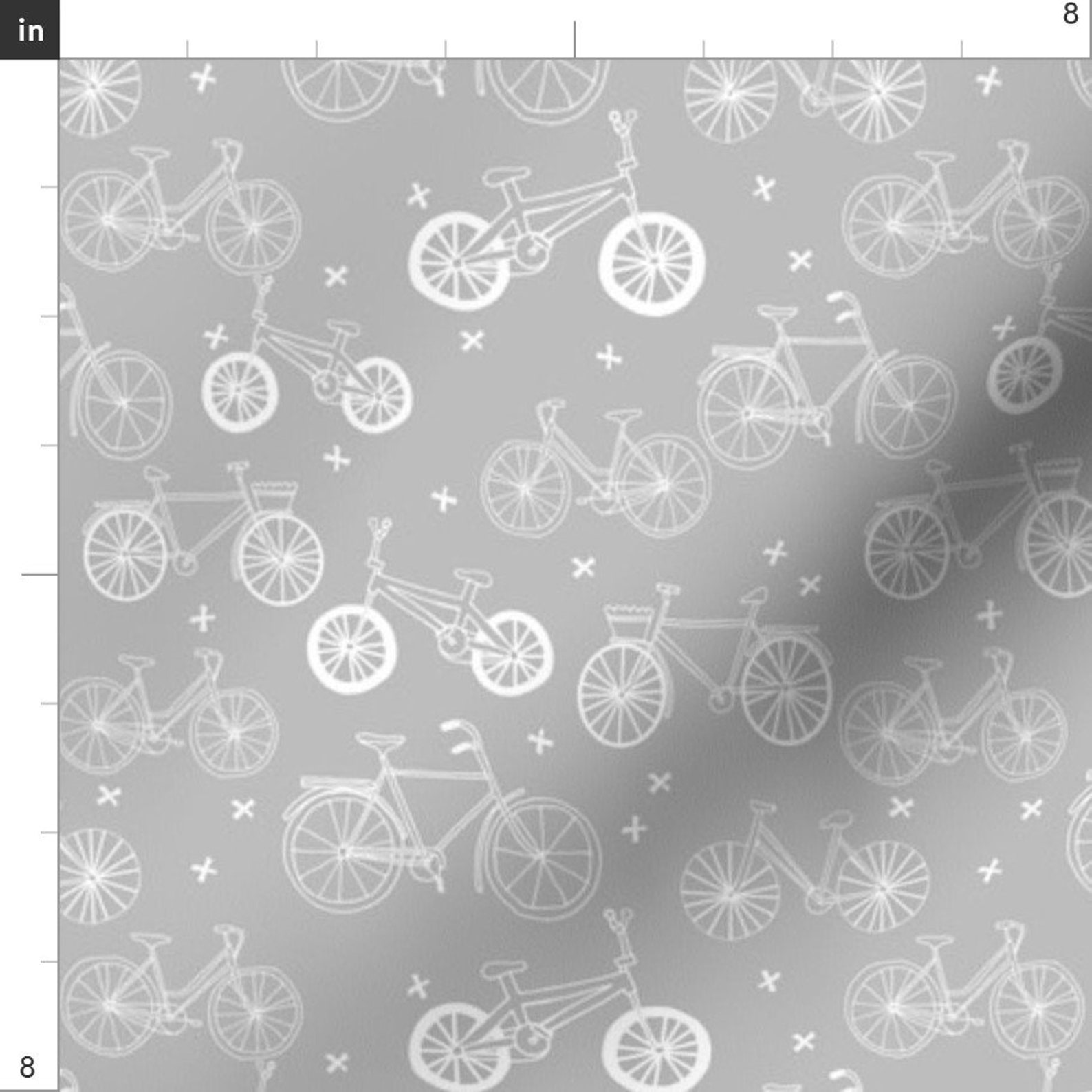Bicycle Fabric Bicycles // Gray White Bike Bicycles - Etsy