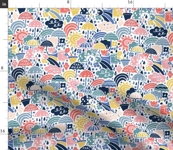 April Showers Nursery Rainy Days Fabric Rain or Shine by - Etsy