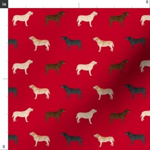 Labradors on Red Fabric Labrador Retriever Dog Fabric Red - Etsy