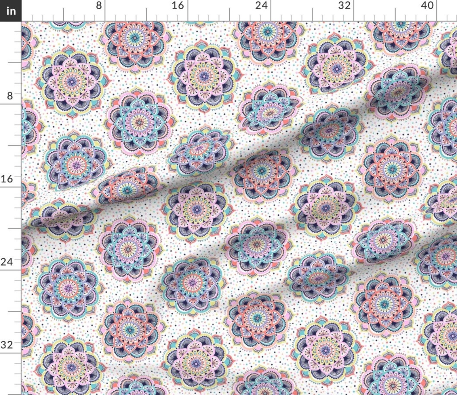 Mandala Fabric Mandala Pattern by Laura May Designs - Etsy