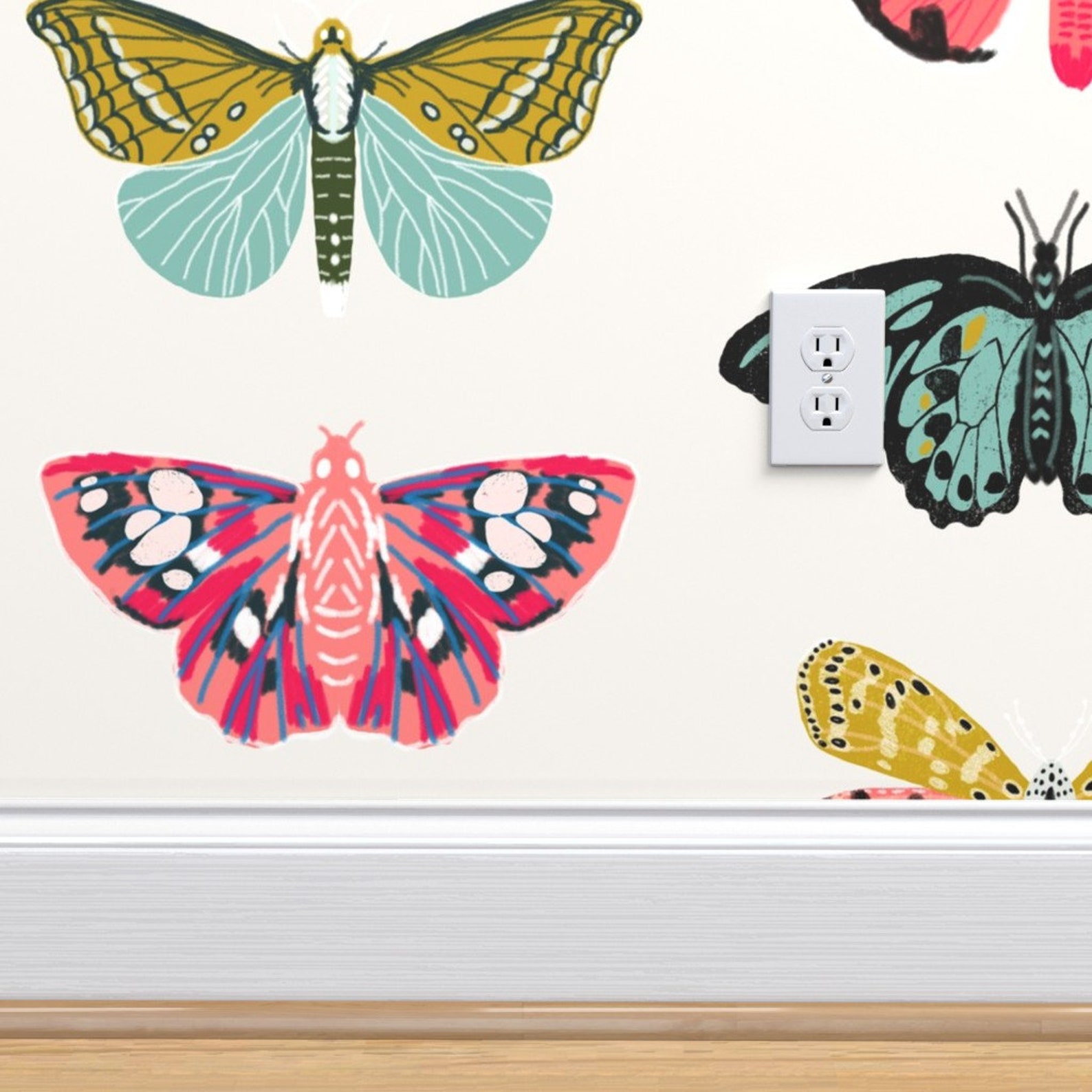 Moth Wallpaper Moths // Butterflies Moth Design by Andrea - Etsy