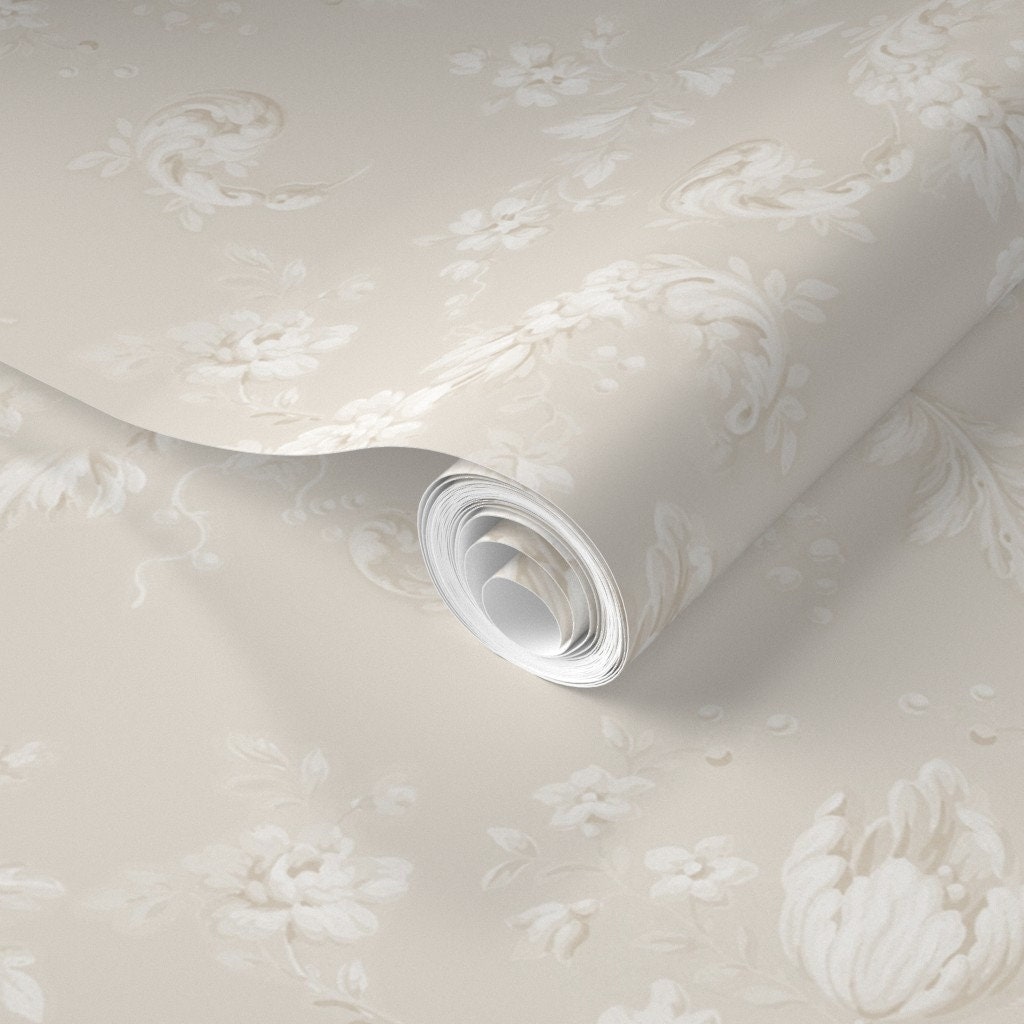 Rococo Wallpaper Faded Rococo Belgian Linen by Lilyoake - Etsy