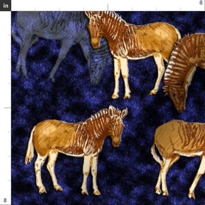 Extinct Fabric Quagga by Eclectic House Extinct Animals Quagga Blue ...