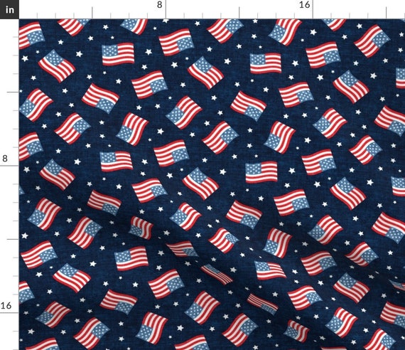 American Flag Fabric Stars and Stripes by Littlearrowdesign - Etsy