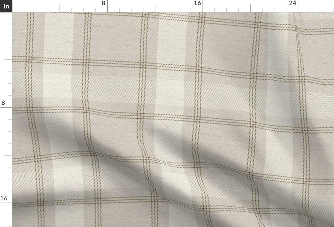 Tan Plaid Fabric - Light Tan Plaid by Laura_nisbet_art - Heritage ...