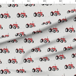 Red Tractor Fabric Tractor Farming Vintage Styles by | Etsy