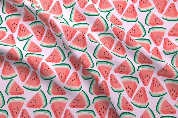 Watermelon Fabric Watermelon By Kristinnohe Watermelon | Etsy