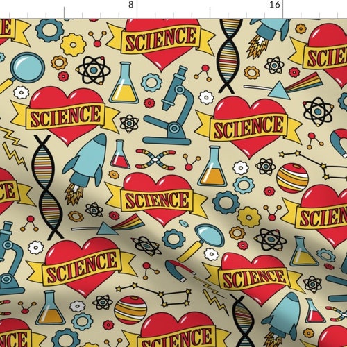 Science Fabric Scientific Tattoos by Robyriker Science - Etsy