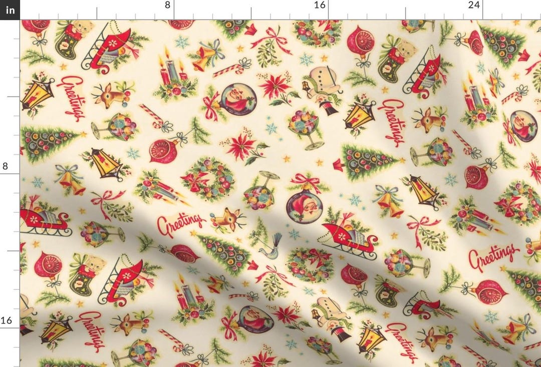 Retro Fabric - Vintage Christmas by Juliamonroe - Christmas Retro ...