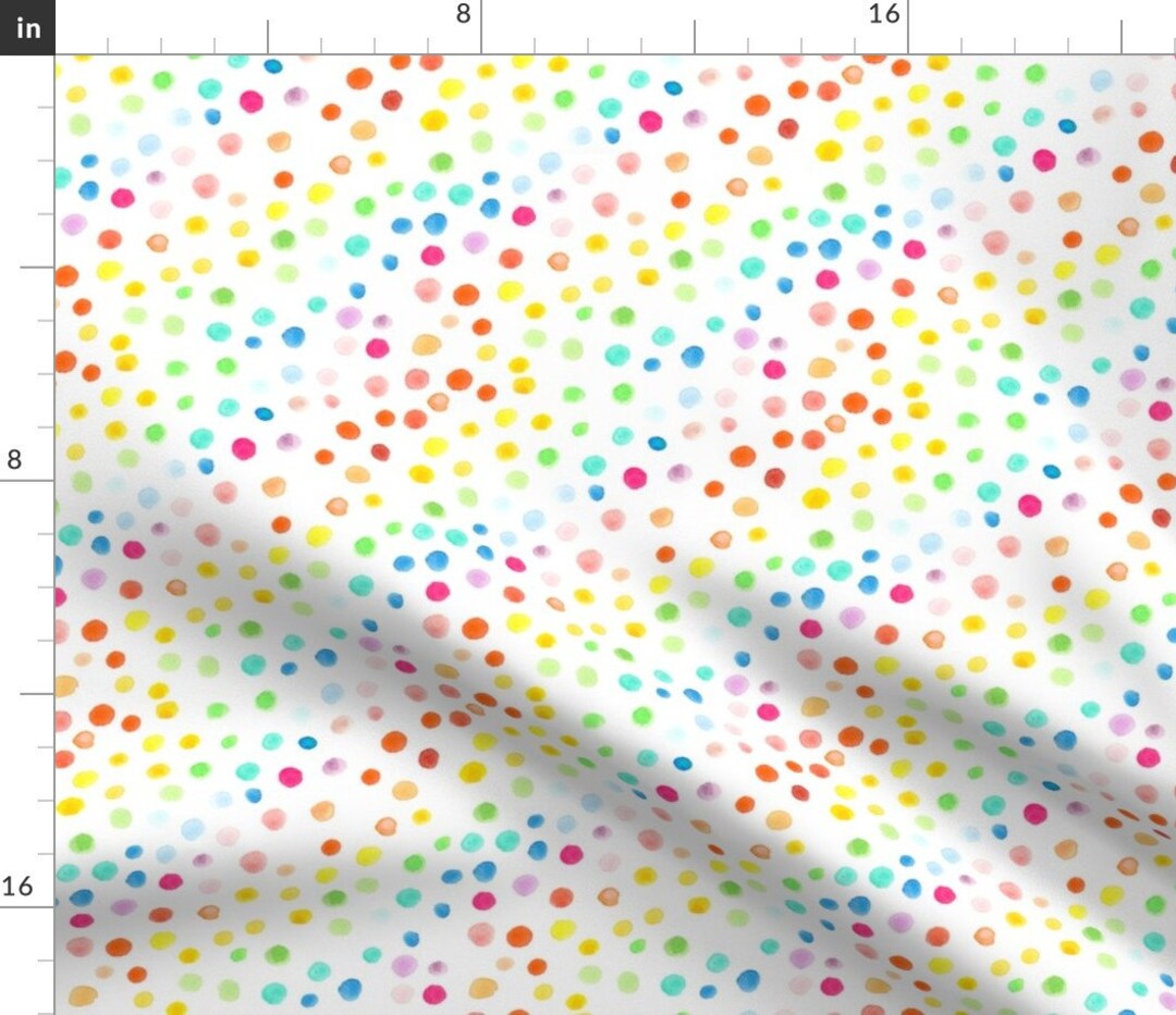 Colorful Dots Fabric Rainbow Watercolor Dots by Emmaallardsmith Rainbow ...