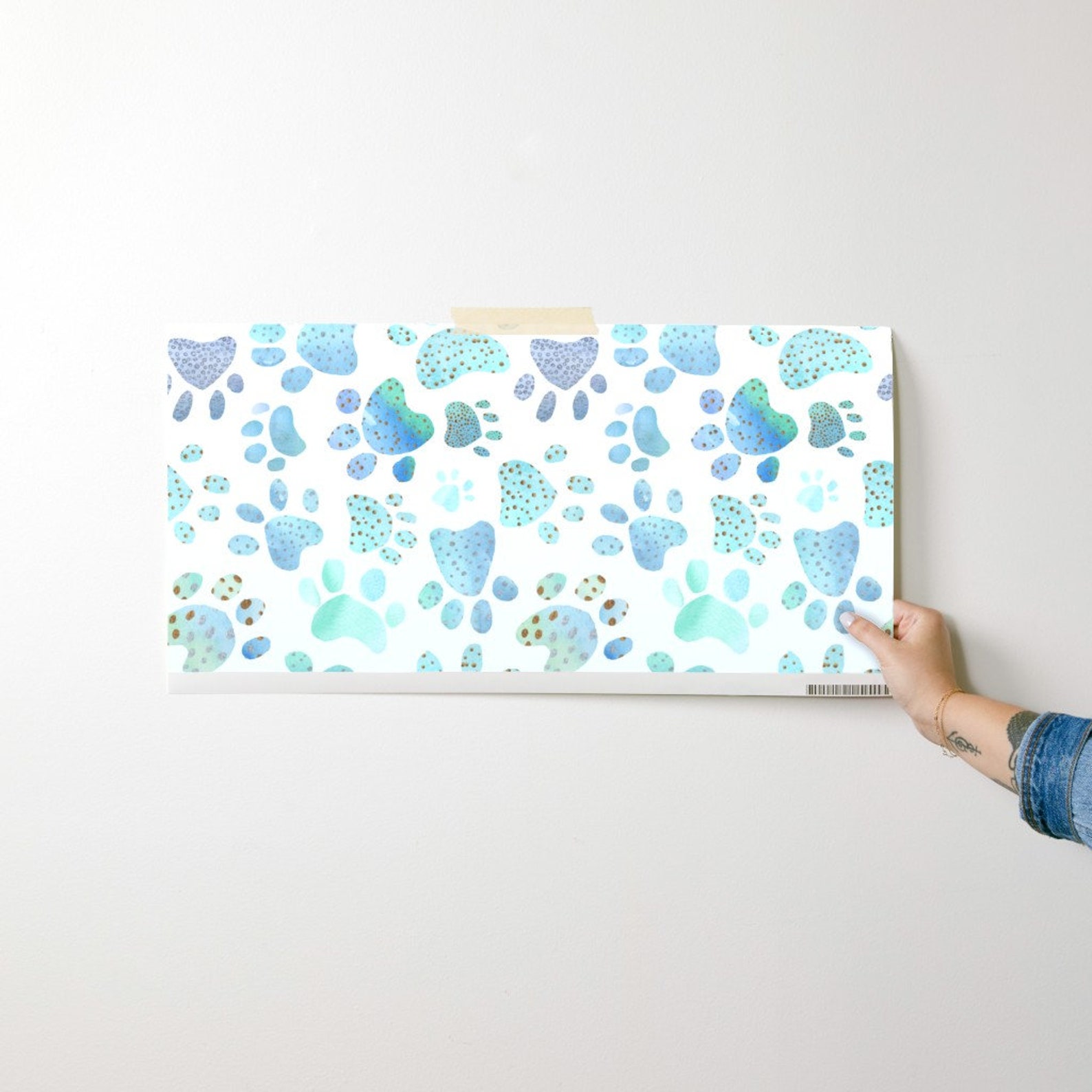 Paw Prints Wallpaper Paw Prints Blue by Emerysmithstudio Cat Dog Cute ...