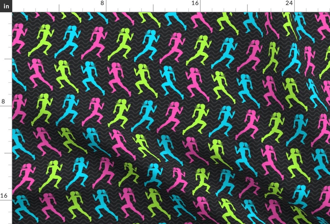 Running Fabric - Running by Bags29 Colorful Female Sprinter Jogging ...