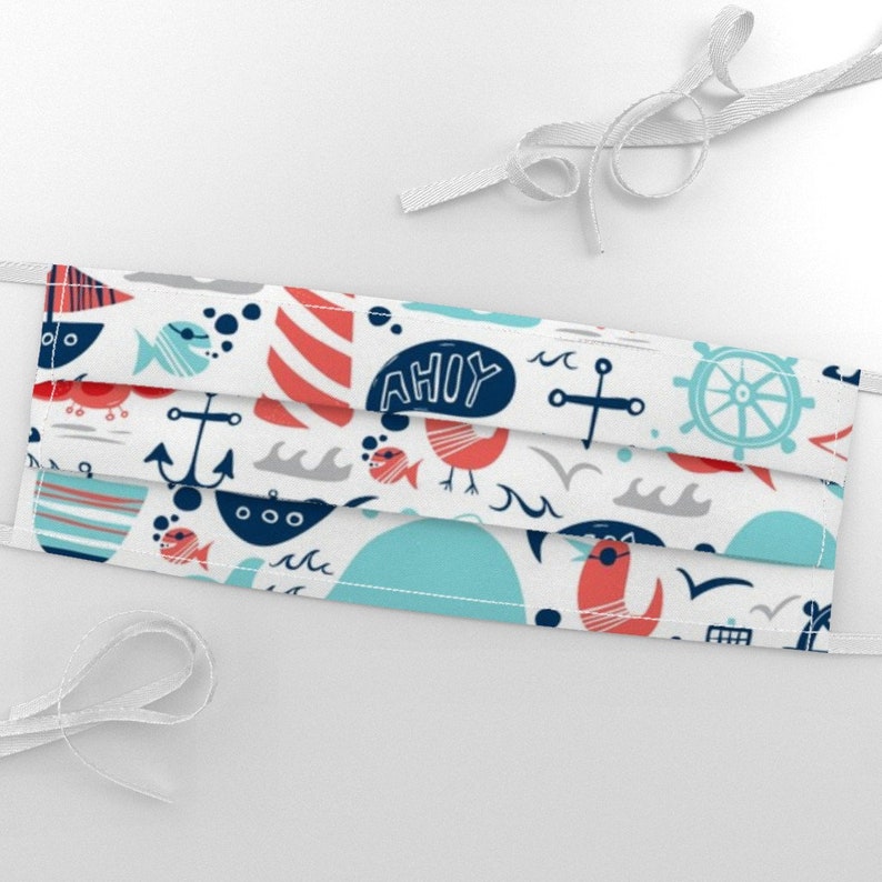 Nautical Fabric Ahoy Matey Summer Nautical by - Etsy
