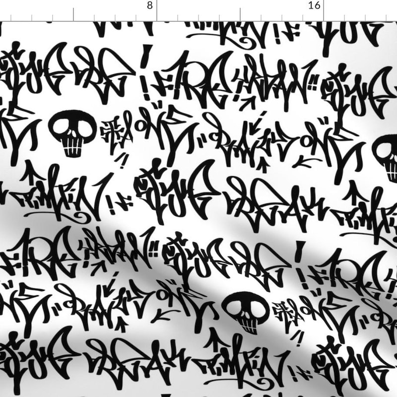 Graffiti Fabric - Etsy