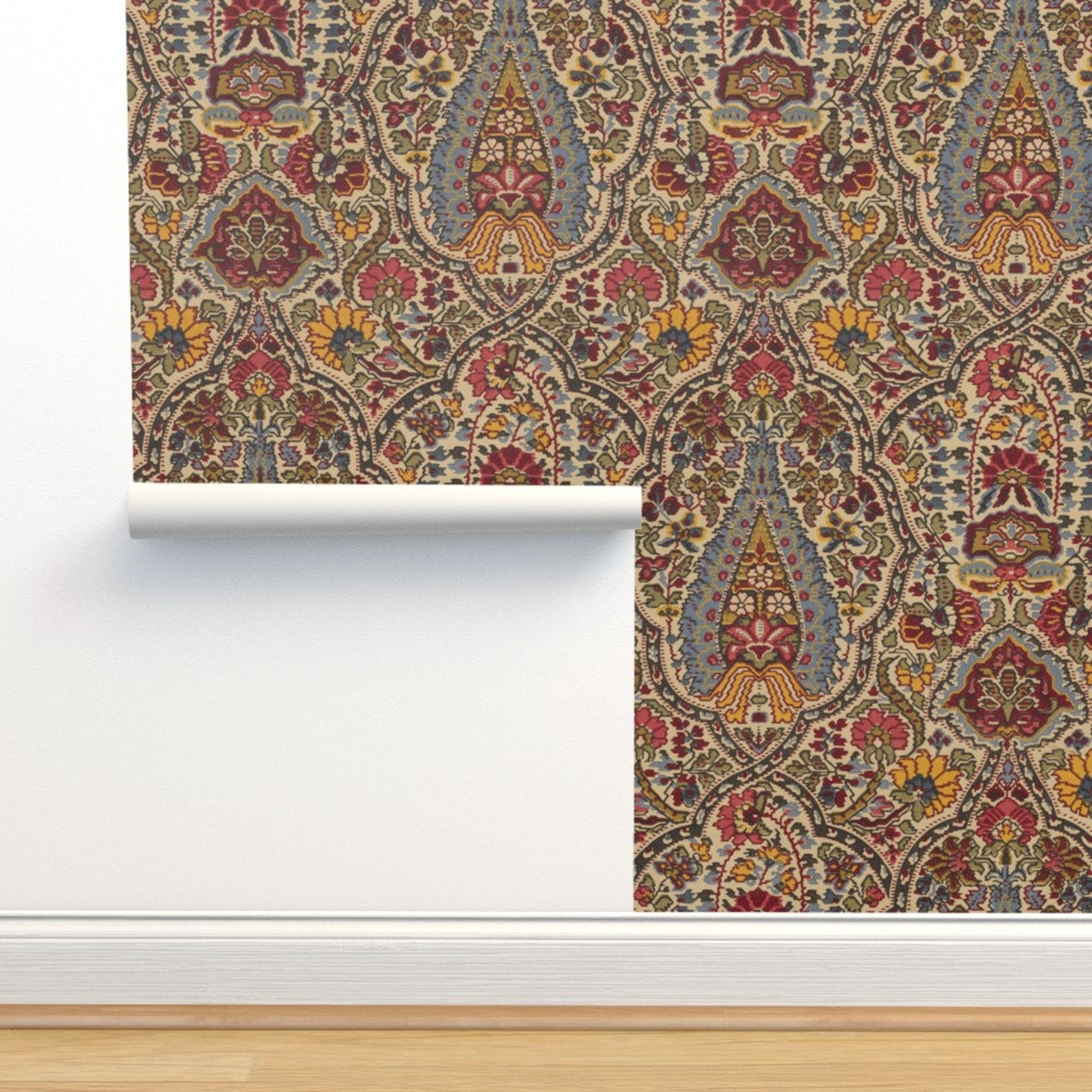 Paisley Wallpaper Alfred Paisley by Peacoquettedesigns Autumn Vintage ...