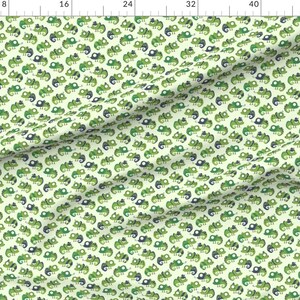Dapper Chameleons Fabric - Greenery Chameleon by Ewa Brzozowska - Green ...