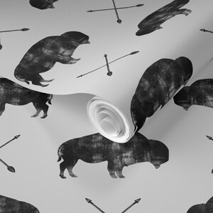 Distressed Wallpaper Distressed Buffalo by Littlearrowdesign - Etsy