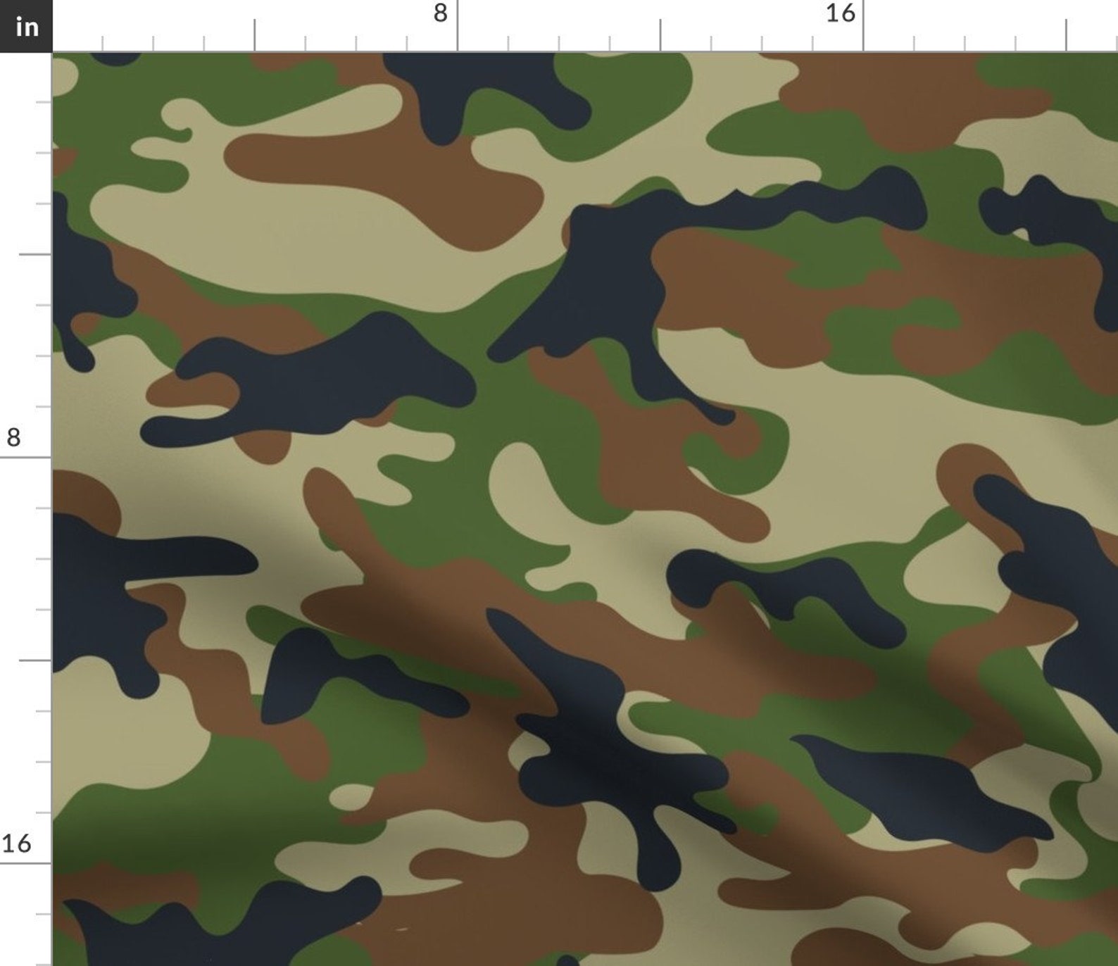 Green Camouflage Woodland Fabric Woodland Camo Pattern by | Etsy