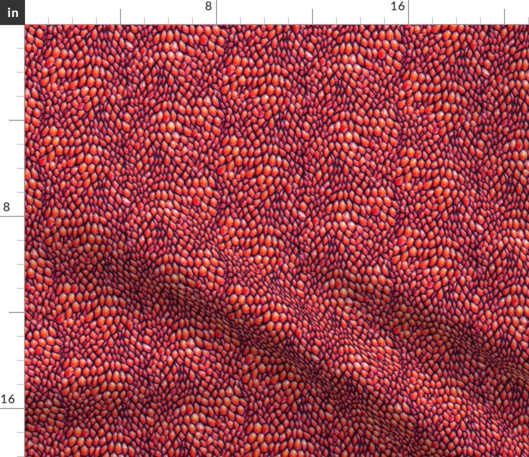 Dragon Scales Fabric Sparkle Red Enamel Dragon Scales by - Etsy