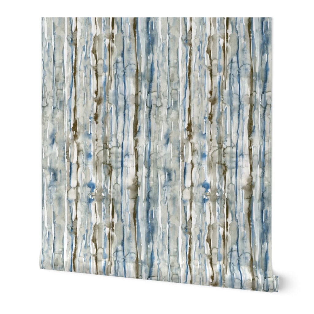 Watercolor Wallpaper Watercolor Lines Washed by Rebecca Reck - Etsy